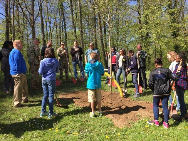 Tree planted at Patch Middle School for Earth Day - StuttgartCitizen.com