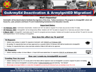 Tuition assistance functions coming to Army's new education portal ...