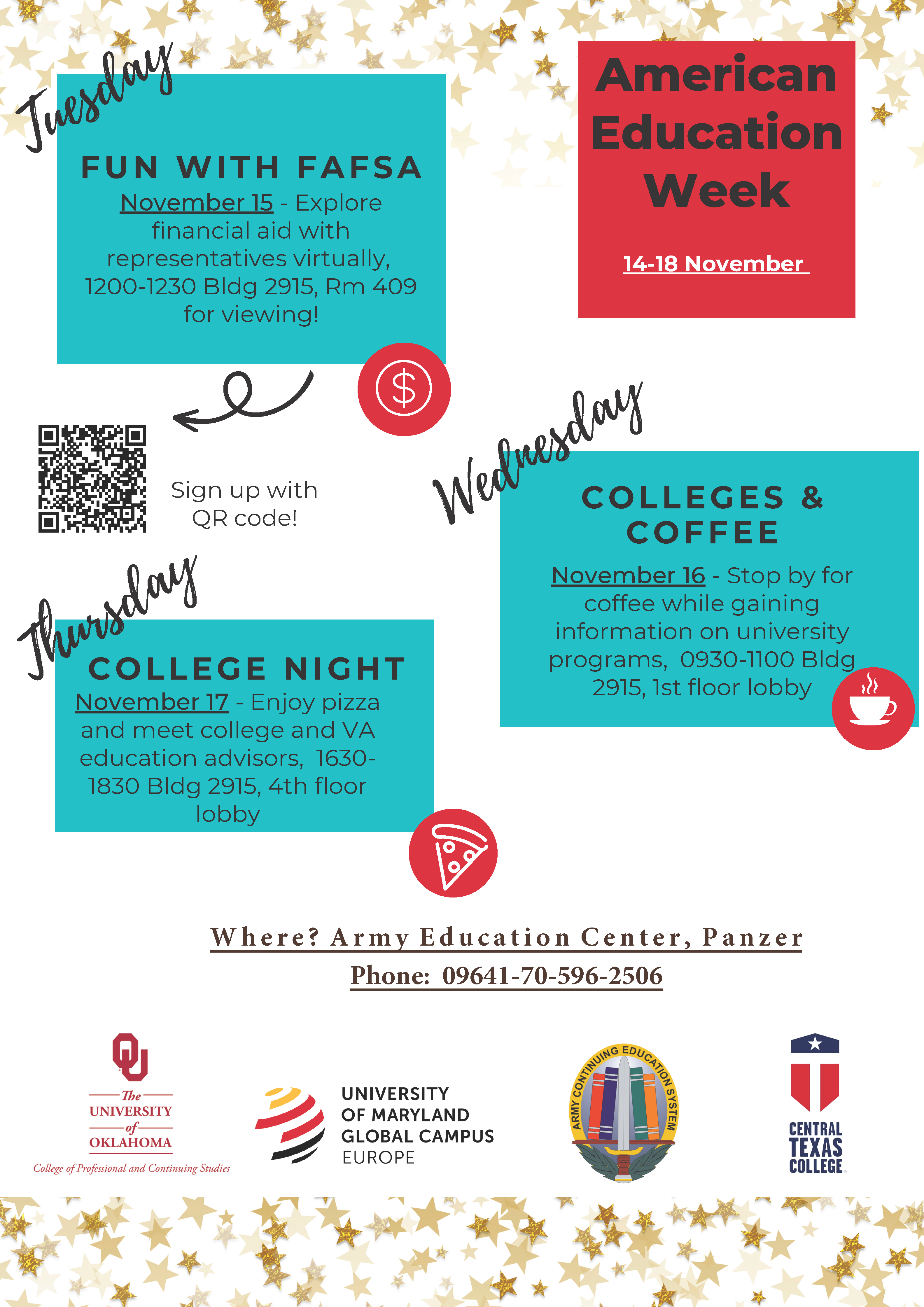 Education Week Activities at Panzer Ed Center, Nov. 15-17 ...