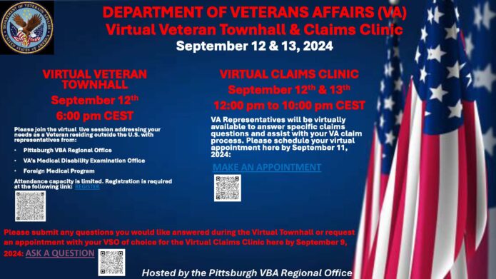 Virtual VA Town Hall & Claims Clinic on September 12 and 13, 2024 ...